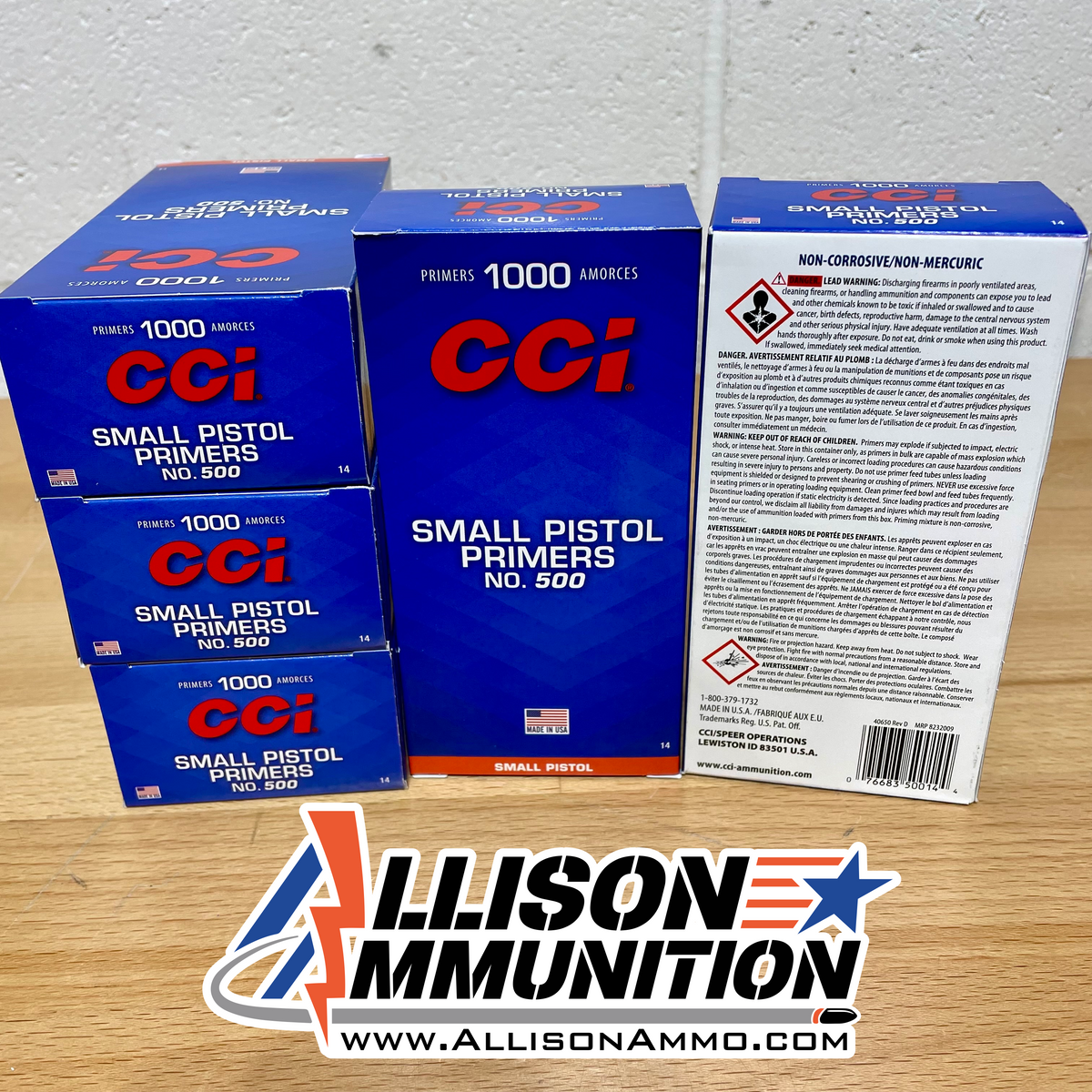 5000 CCI Small pistol Primers – Allison Ammunition